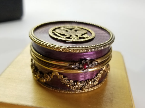 IMPERIAL RUSSIAN FABERGE SNUFF BOX ENAMELED - Sin City Finds Jewelry